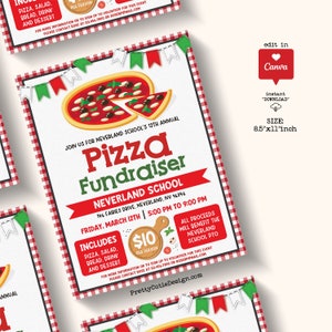 Pizza Fundraiser Flyer Editable Template, Pizza Night School Event ...