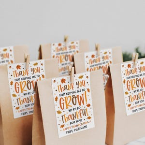 Thanksgiving Gift Tags Printable, Fall Teacher Thank You Favor Tags ...