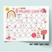 Rainbow Garden Reward Chart for Kids, Simple Kids Reward Chart, Cute ...