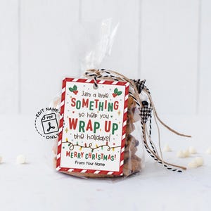 Christmas Gift Tags, Wrap up the Holidays Printable, Candy Cane Border ...