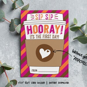 Sip Sip Hooray It's the First Day, Back to School Coffee Donut Teacher ...