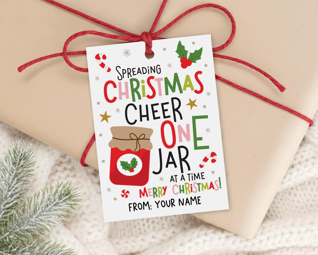 Jam Christmas Gift Tags Printable, Holiday Canning Labels, Neighbor ...