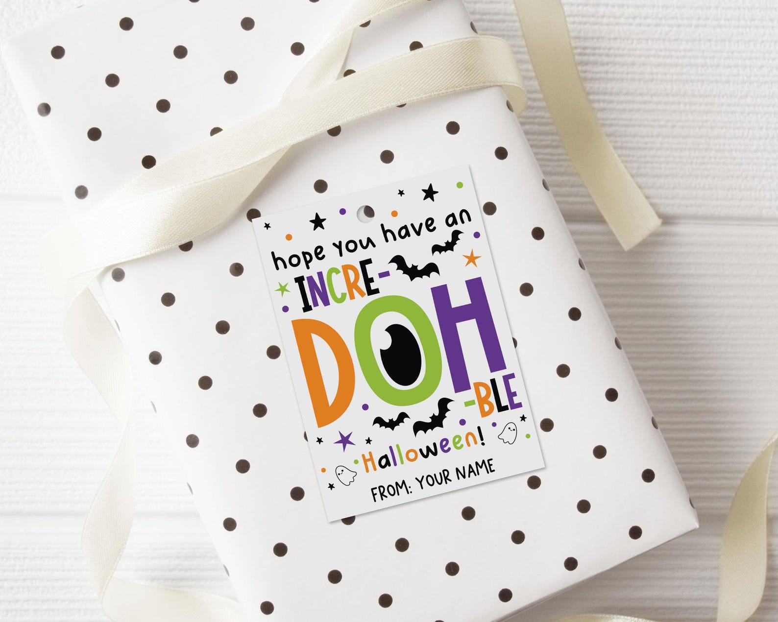 Play Dough Halloween Gift Tags, Incredohble Pun (printable) - Etsy