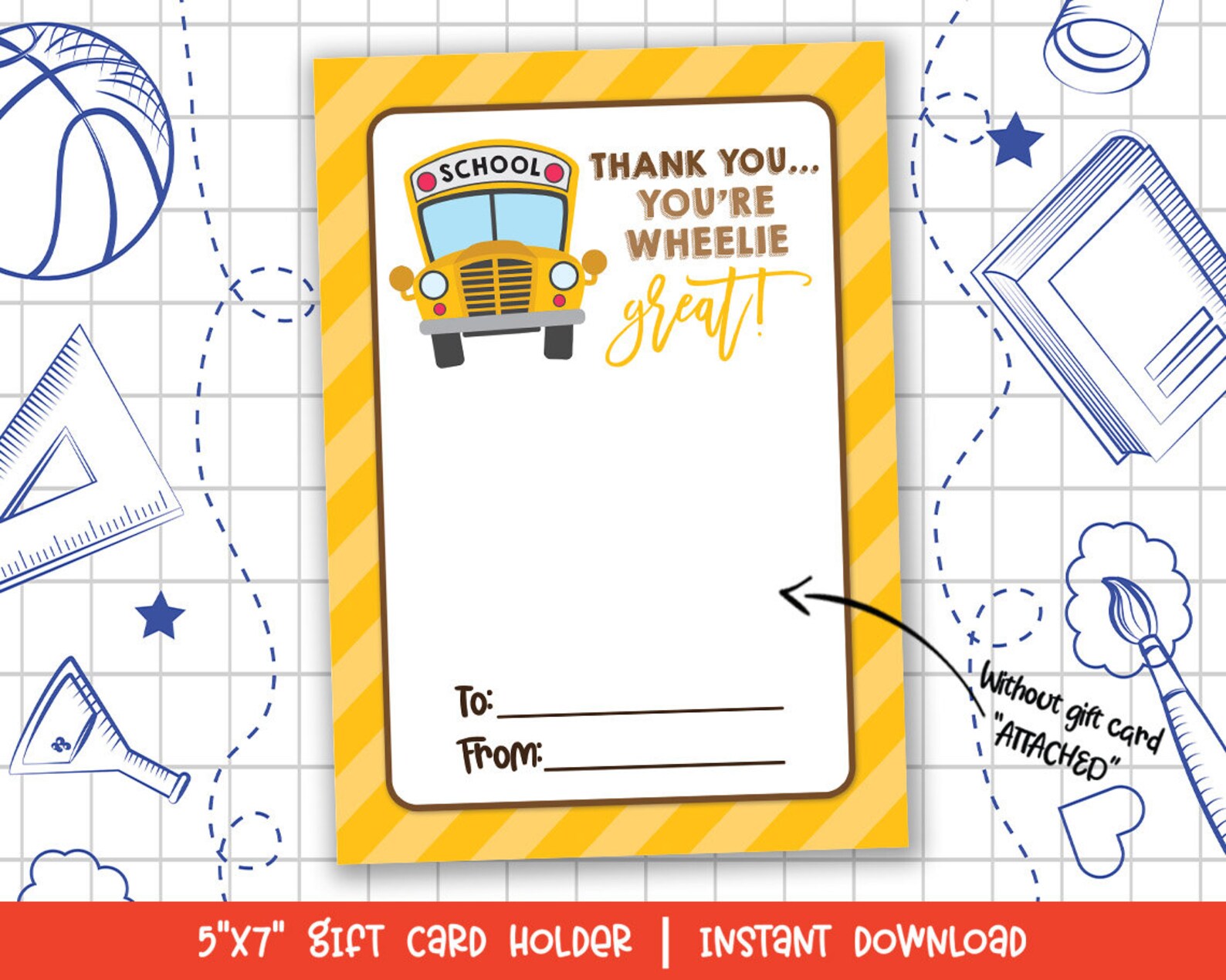 Thank You You're Wheelie Great School Bus Driver | Etsy