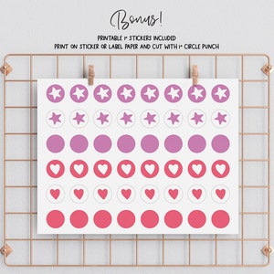 Donut Reward Chart for Kids, Simple Kids Reward Chart, Cute Donut ...