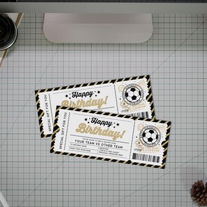 Soccer Game Gift Voucher Printable, Soccer Game Gift Certificate ...