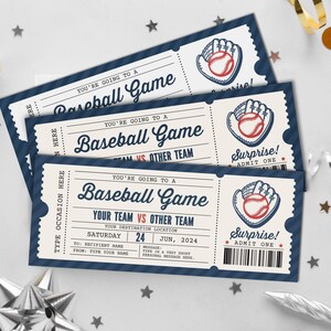 Baseball Game Ticket Gift Template, Baseball Gift Certificate Birthday ...