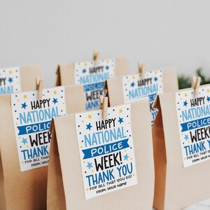Police Appreciation Gift Tags: National Police Week (PDF Printable) - Etsy