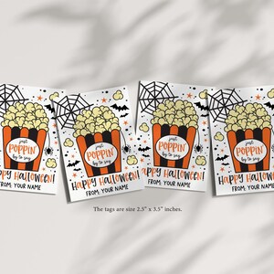 Printable Halloween Popcorn Gift Tags, POPPIN' by to Say Happy ...