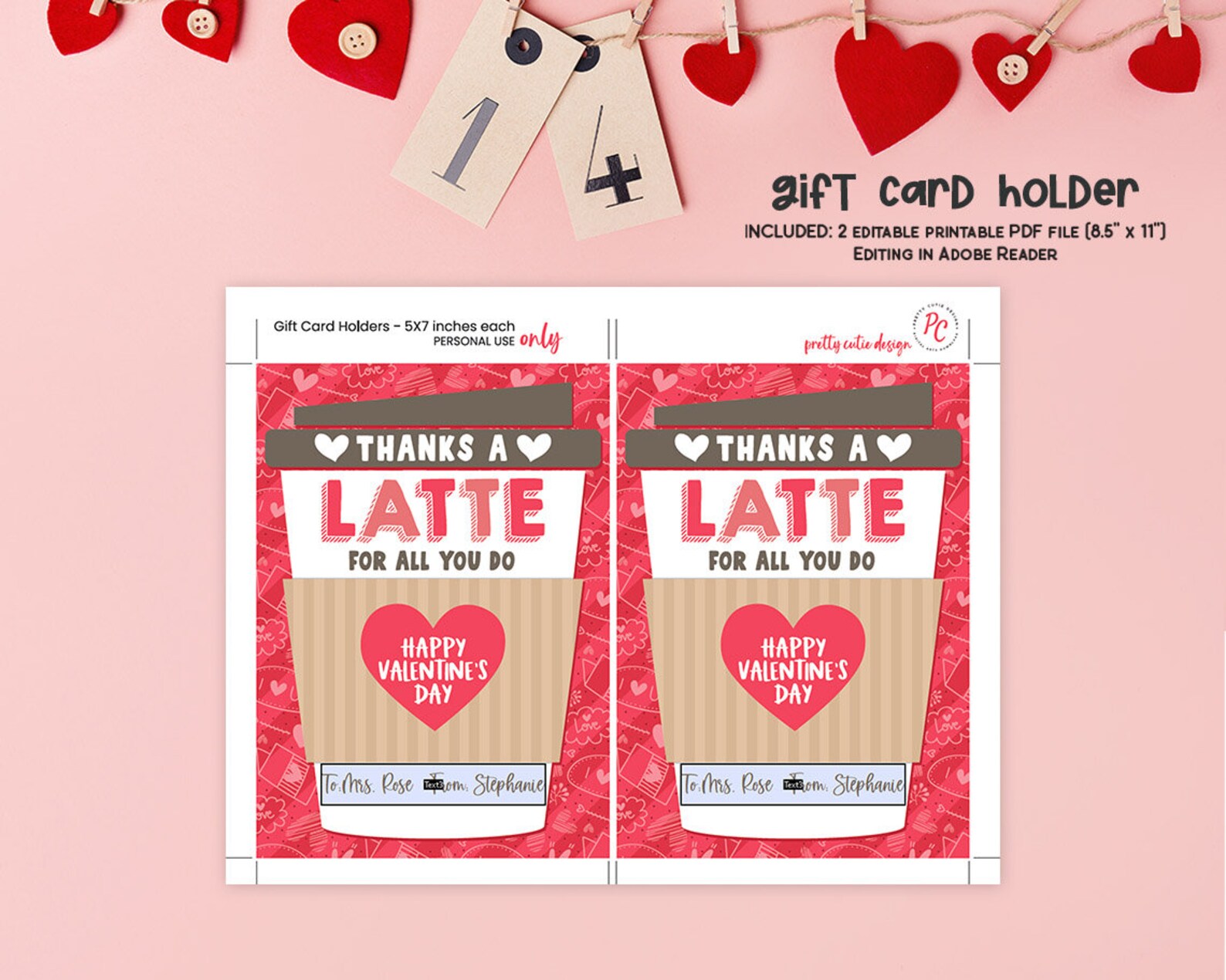 Thanks a Latte for All You Do Valentine's Day Coffee Gift - Etsy UK
