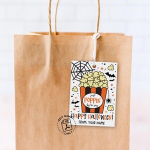 Printable Halloween Popcorn Gift Tags, POPPIN' by to Say Happy ...