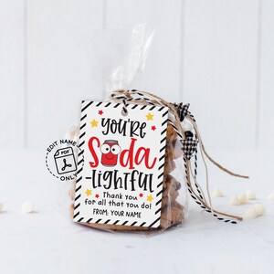 Soda-lightful Teacher Appreciation Gift Tags (digital Download) - Etsy