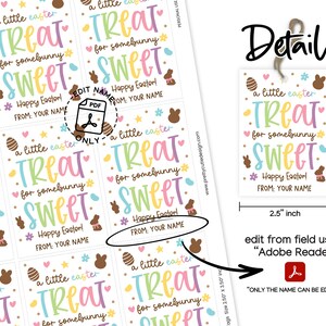 Easter Gift Tag Printable, Some Some Bunny Sweet Treat Bag Tag, Teacher ...