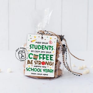 First Day of School Coffee Gift Tags: Teacher Appreciation Printable ...