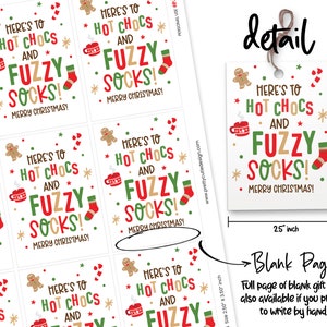 Christmas Hot Chocolate Gift Tag, Printables Christmas Gift Tag, Hot ...
