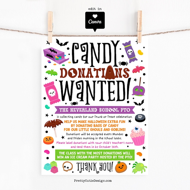 Candy Donation Sign - Etsy