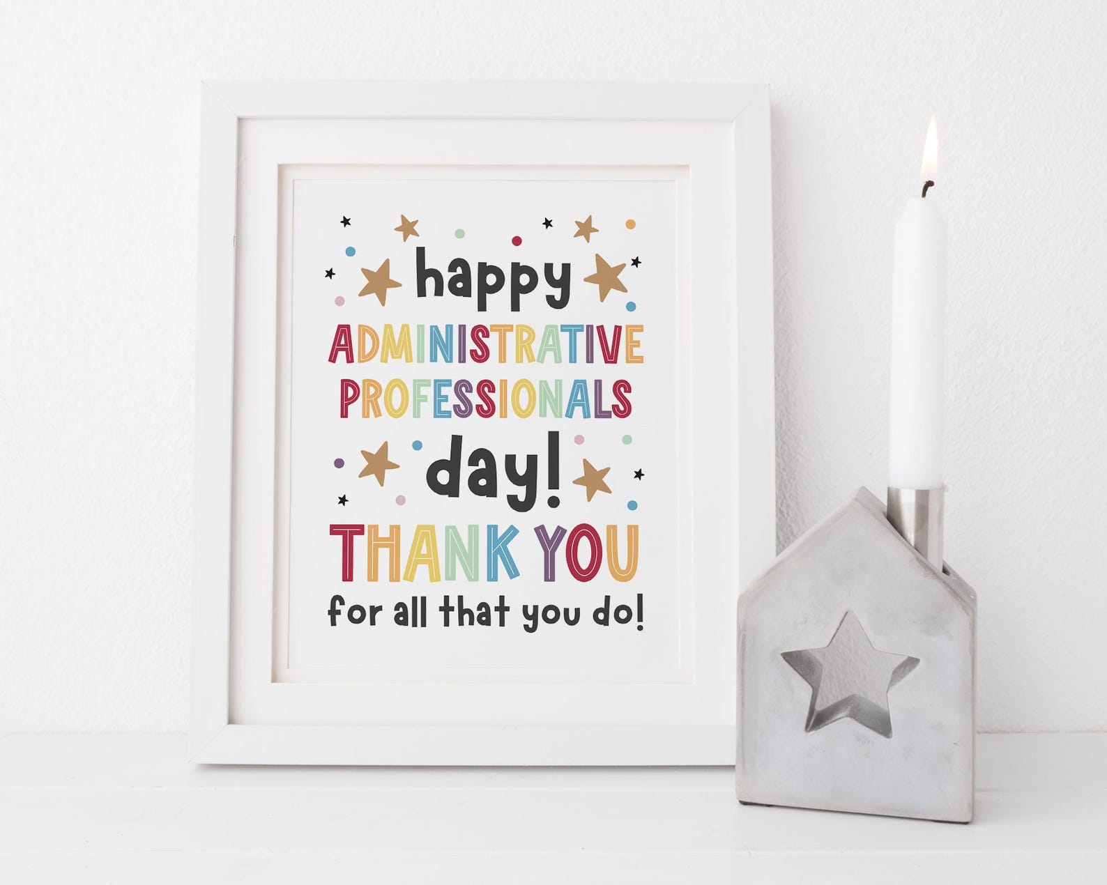 Administrative Professionals Day Sign Printable, Office Wall Art, Admin ...