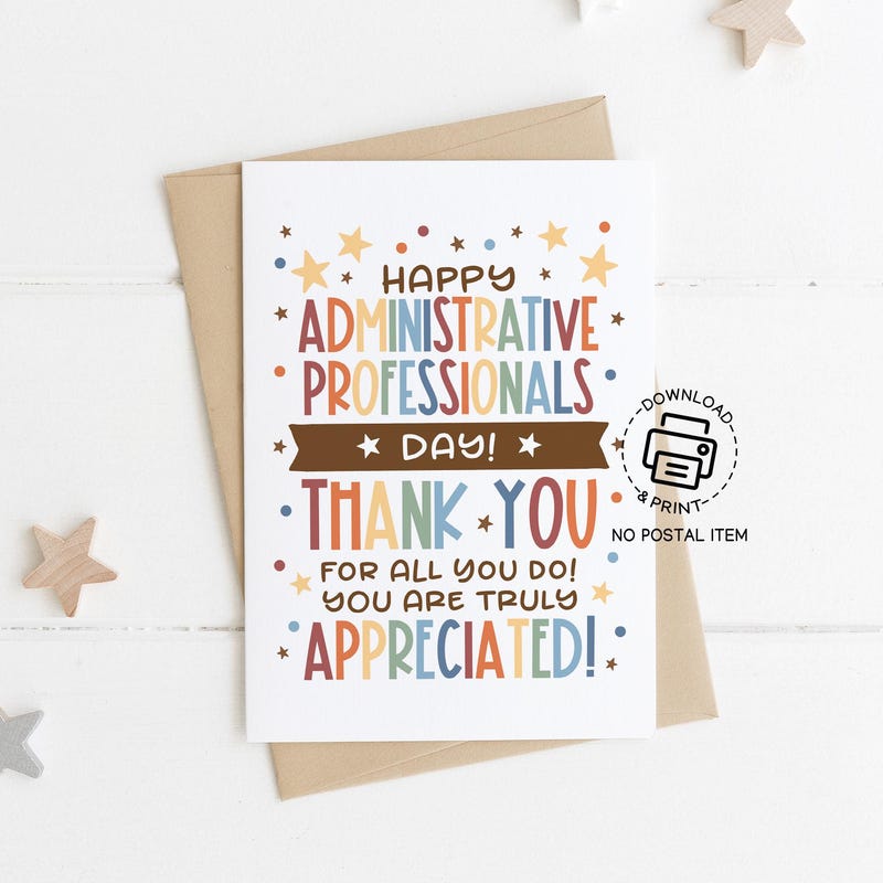 Administrative Day Printable - Etsy