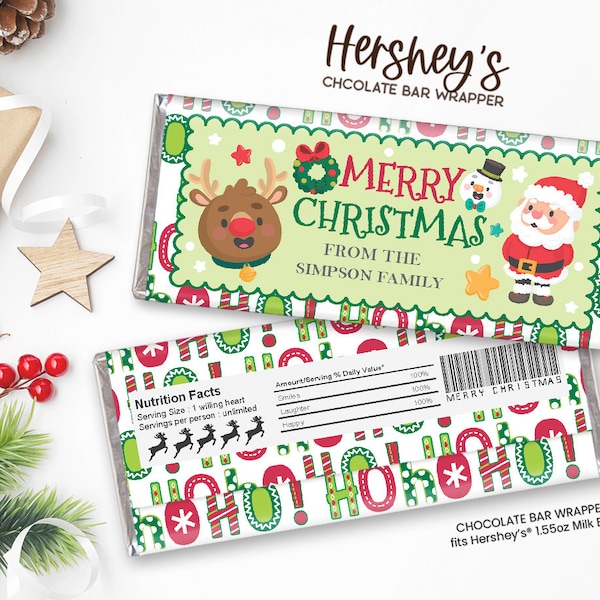 Christmas Chocolate Wrapper - Etsy Australia