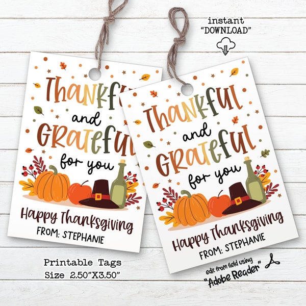 Thanksgiving Tags - Etsy