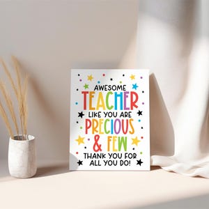 Teacher Appreciation Week Sign Printable, You Are Precious and Few ...