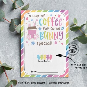 Easter Gift Card Holder, Somebunny Special Coffee Card Holder, Teacher ...