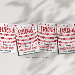 Friend Valentine Gift Tag Printable, You Are the Sweetest, Treat Bag ...