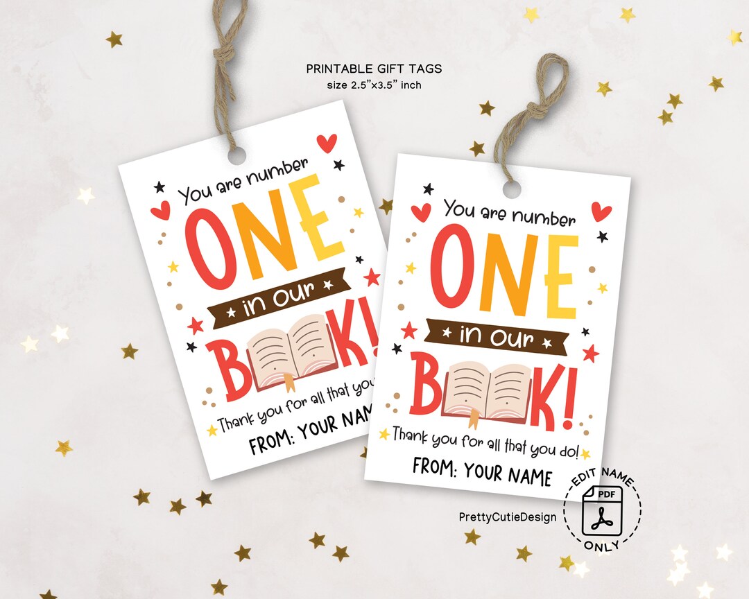 School Librarian Appreciation Tag, School Librarian Tag, School Pto Pta ...