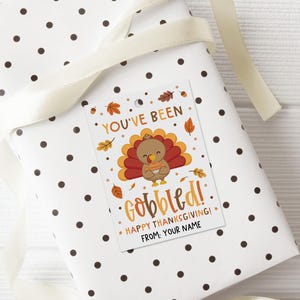 You've Been Gobbled Thanksgiving Gift Tags Printable, Fall Thank You ...
