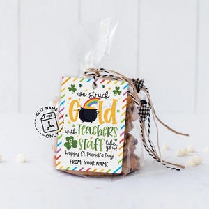 St Patricks Day We Struck Gold Teacher Staff Appreciation Tags, Happy ...