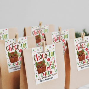 Printable Christmas Chocolate Gift Tags, Christmas Goodie Bag Tags ...