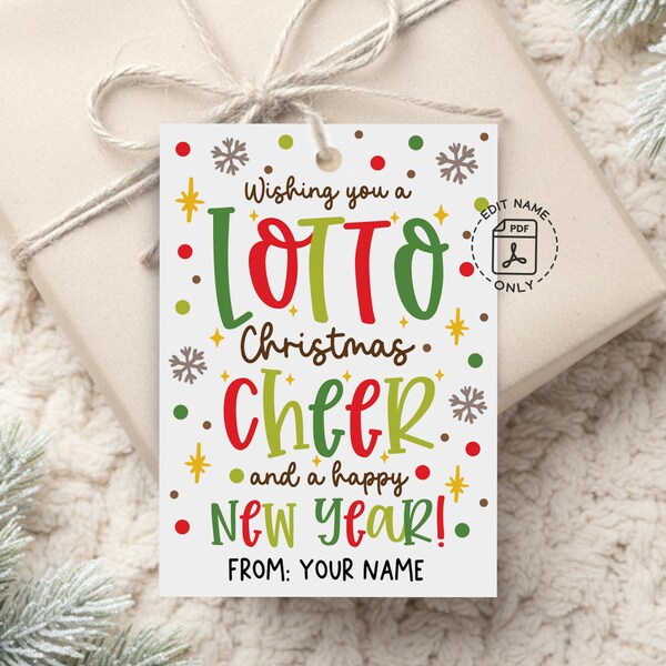 Lotto Christmas Tag - Etsy