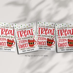 Hot Chocolate Christmas Gift Tags Printable, Hot Cocoa Treat for ...