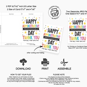 Administrative Professionals Day Card Printable, Administrative ...