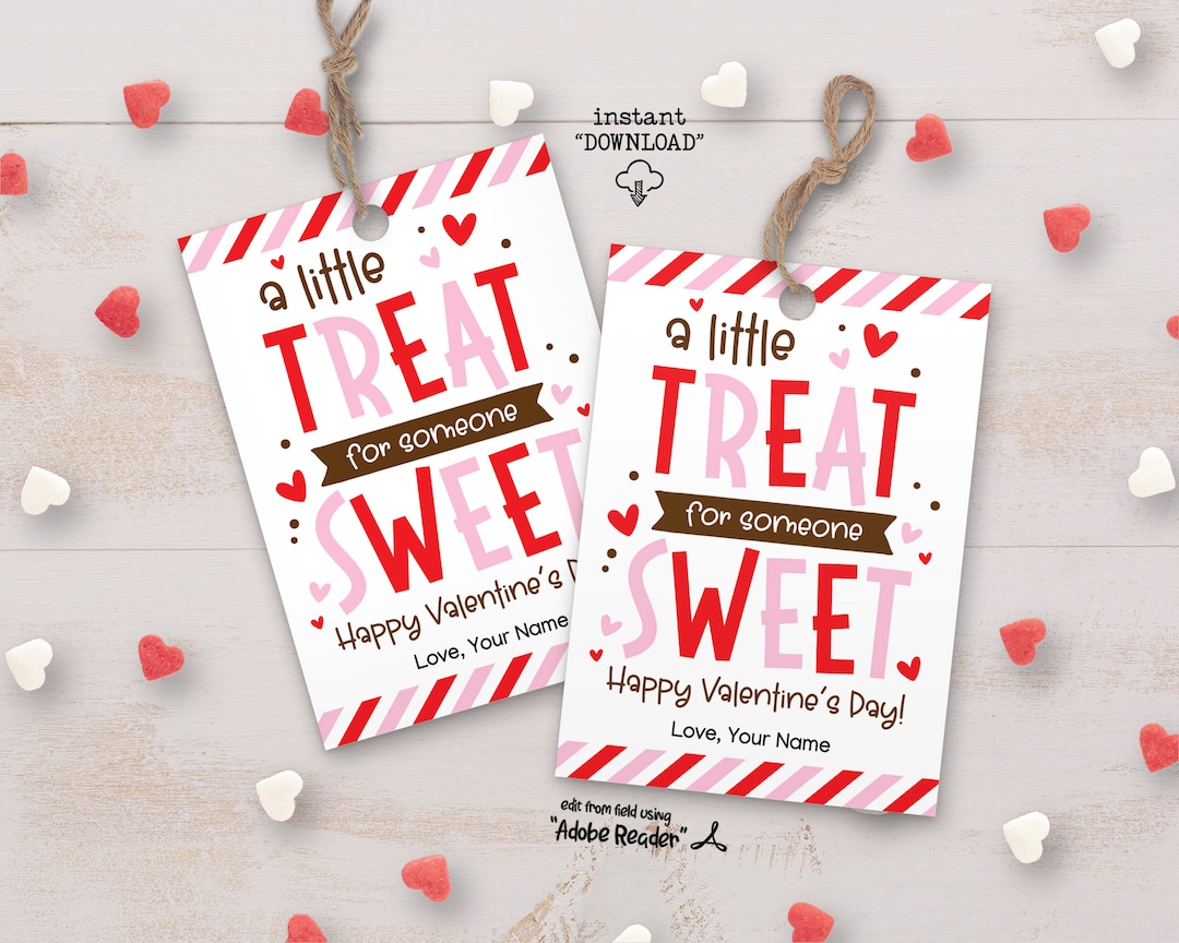 A Little Treat for Someone Sweet Treat Tag, Valentine Gift Tag ... A Little Treat for Someone Sweet Treat Tag, Valentine Gift Tag ...