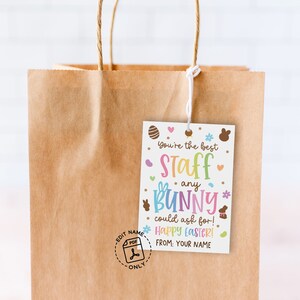 Happy Easter Printable Gift Tags, Staff Appreciation Tag, Employee ...