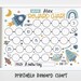 Printable Boho Space Reward Chart for Kids, Galaxy Simple Kids Reward ...