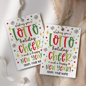 Lotto Gift Tags Christmas Printable, Lottery Christmas Tag, Wishing You ...