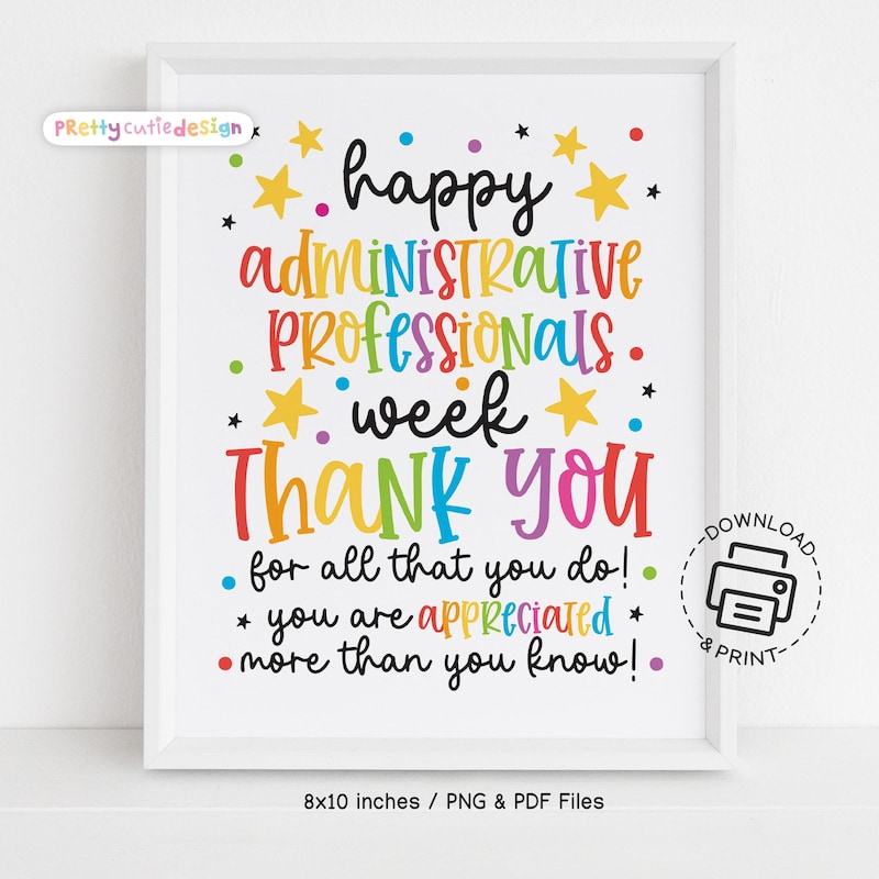 Administrative Professionals Day Sign - Etsy