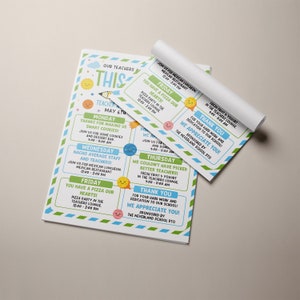 Teacher Appreciation Week Itinerary Flyer Template, Out of This World ...