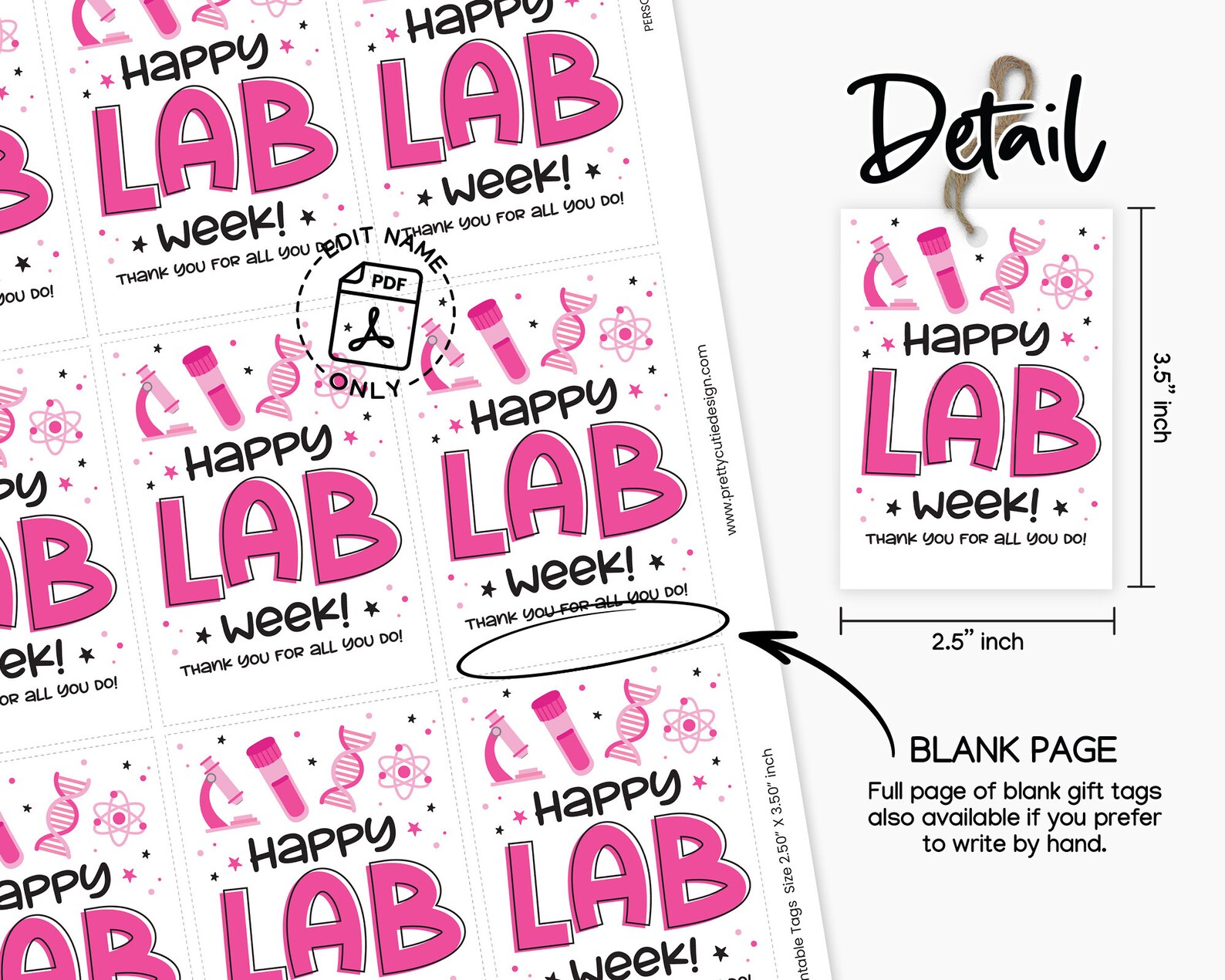 Medical Laboratory Professionals Week Appreciation Tags, Happy Lab Week ...