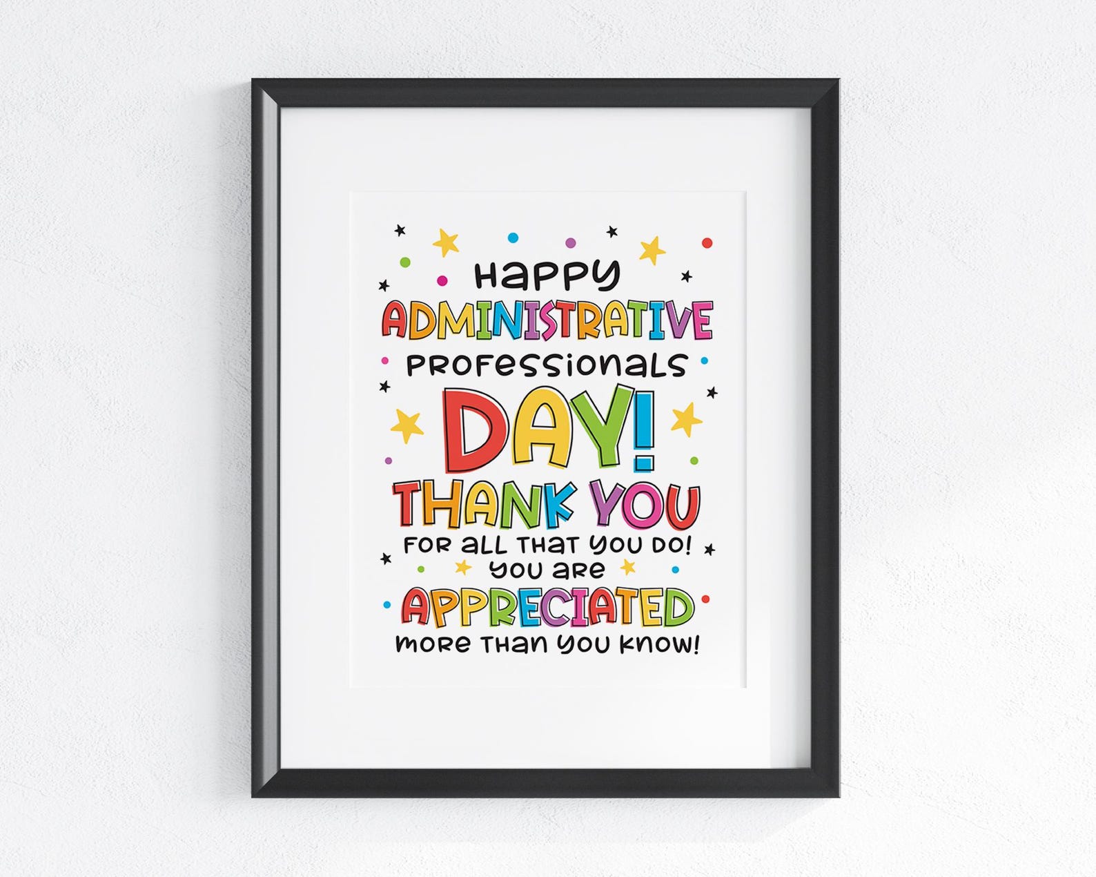 Administrative Professionals Day Sign Printable, Admin Appreciation ...