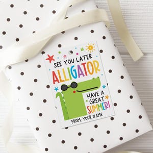 Alligator Summer Gift Tags: Last Day of School Printable (PDF) - Etsy