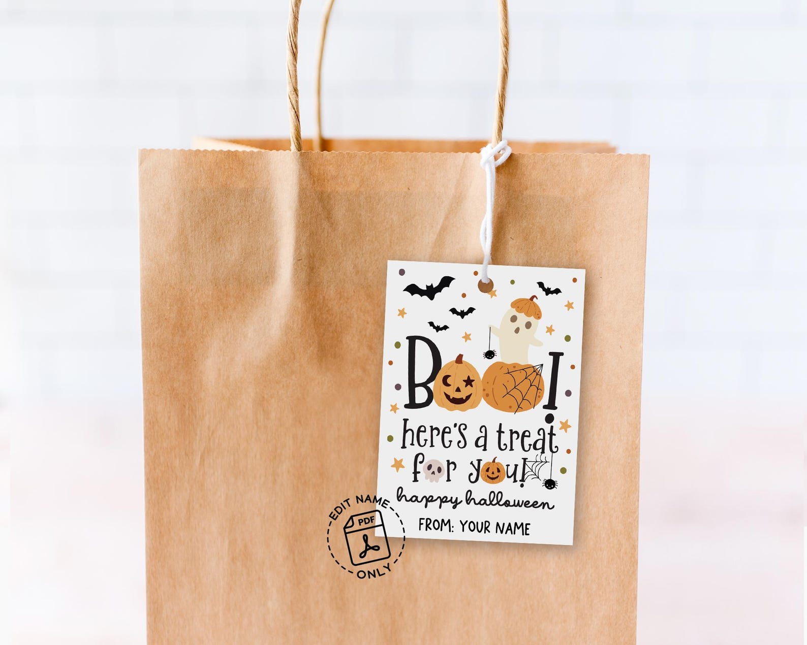 Halloween Treat Tags Printable: "boo! Here's a Treat for You!" (PDF ...