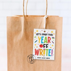 Welcome Back to School Gift Tag for Teachers, Printable First Day of ...