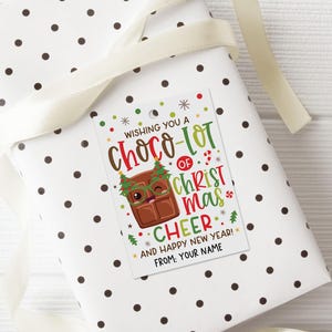 Printable Christmas Chocolate Gift Tags, Christmas Goodie Bag Tags ...