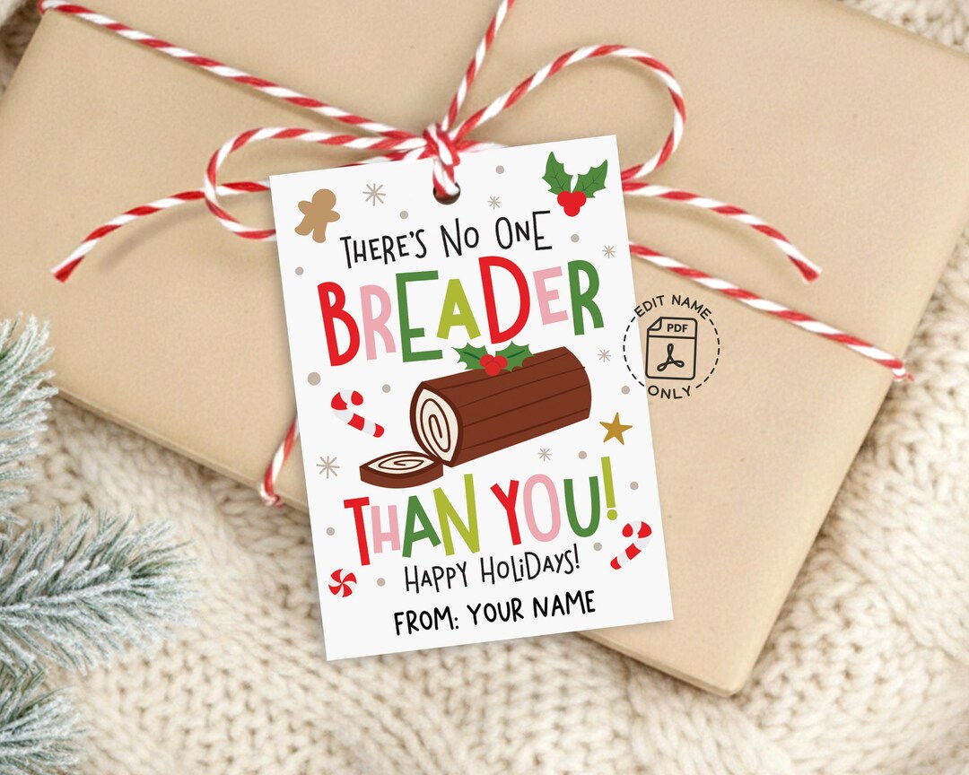 Christmas Gift Tags, Breader Than You, Bakery Holiday Treat Labels - Etsy