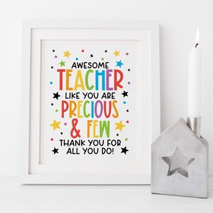Teacher Appreciation Week Sign Printable, You Are Precious and Few ...