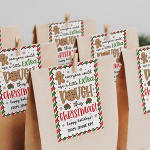 Christmas Cookie Dough Tags, Extra Dough Christmas Cookie Gift Tag ...