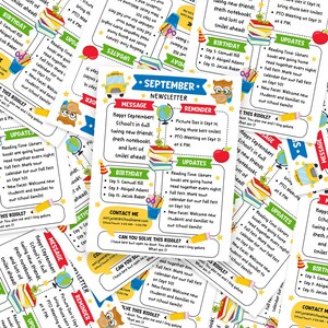 Editable September Classroom Newsletter Template: Back to School Flyer ...